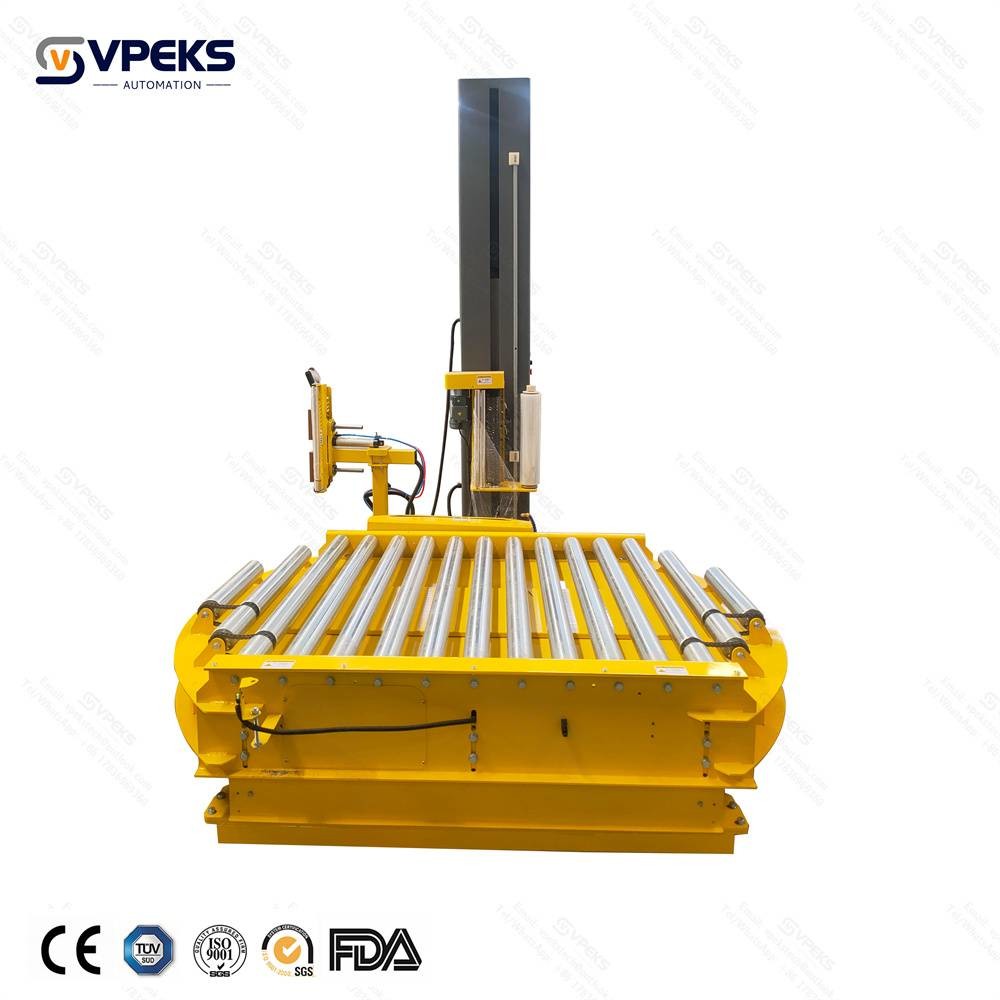 12-30 pallet / jam Mesin pembungkus pallet stretch fase tunggal otomatis